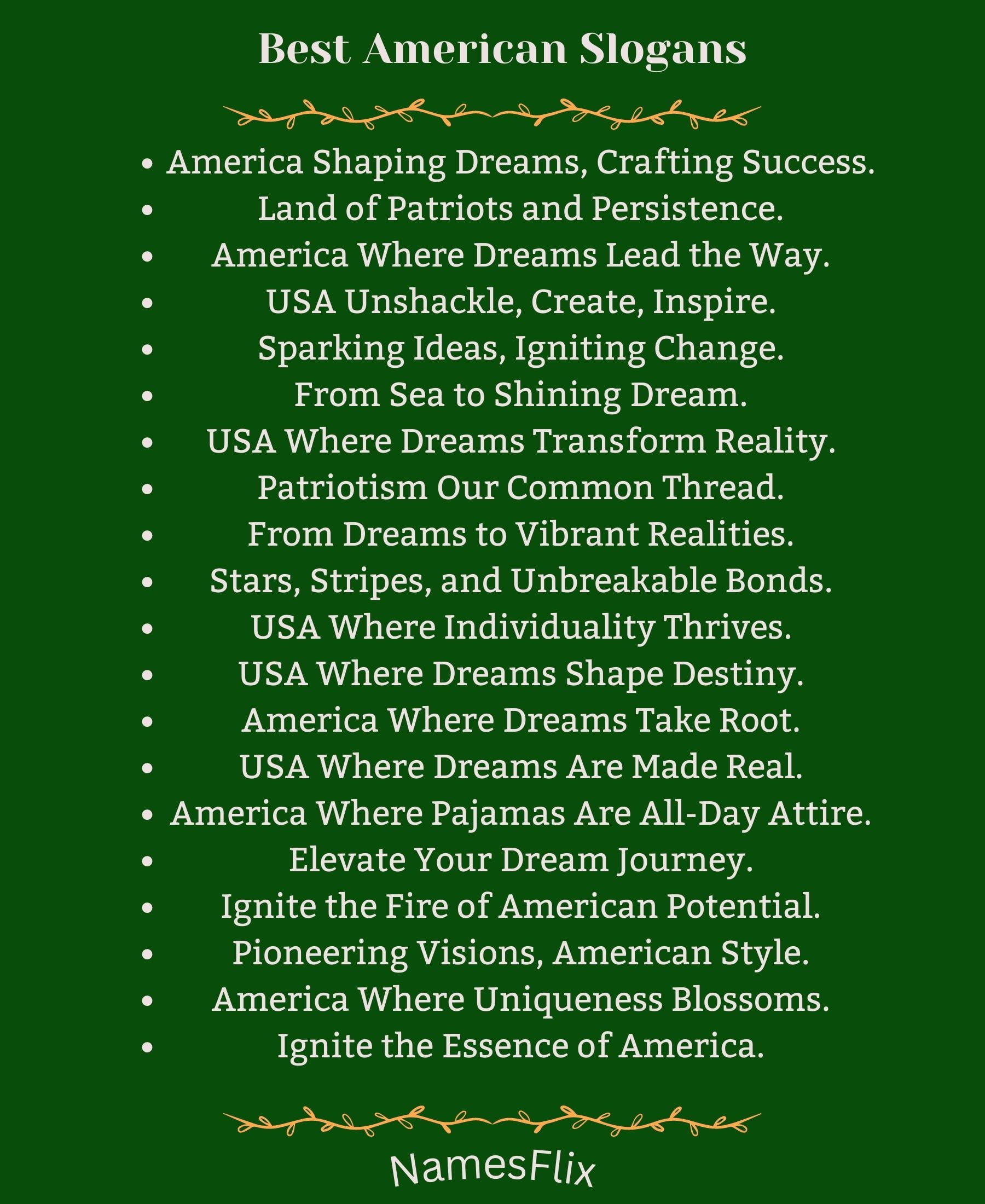 705+ Catchy American Slogans that Spark Freedom