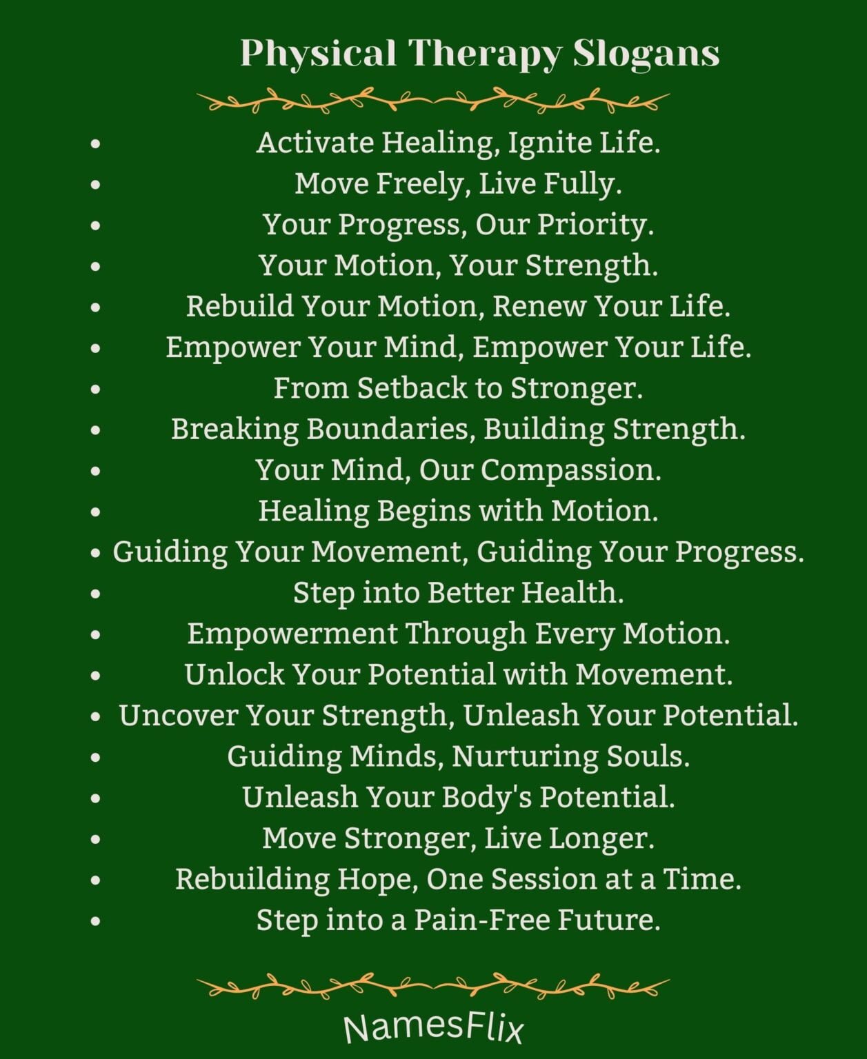 545+ Attractive Physical Therapy Slogans And Saying