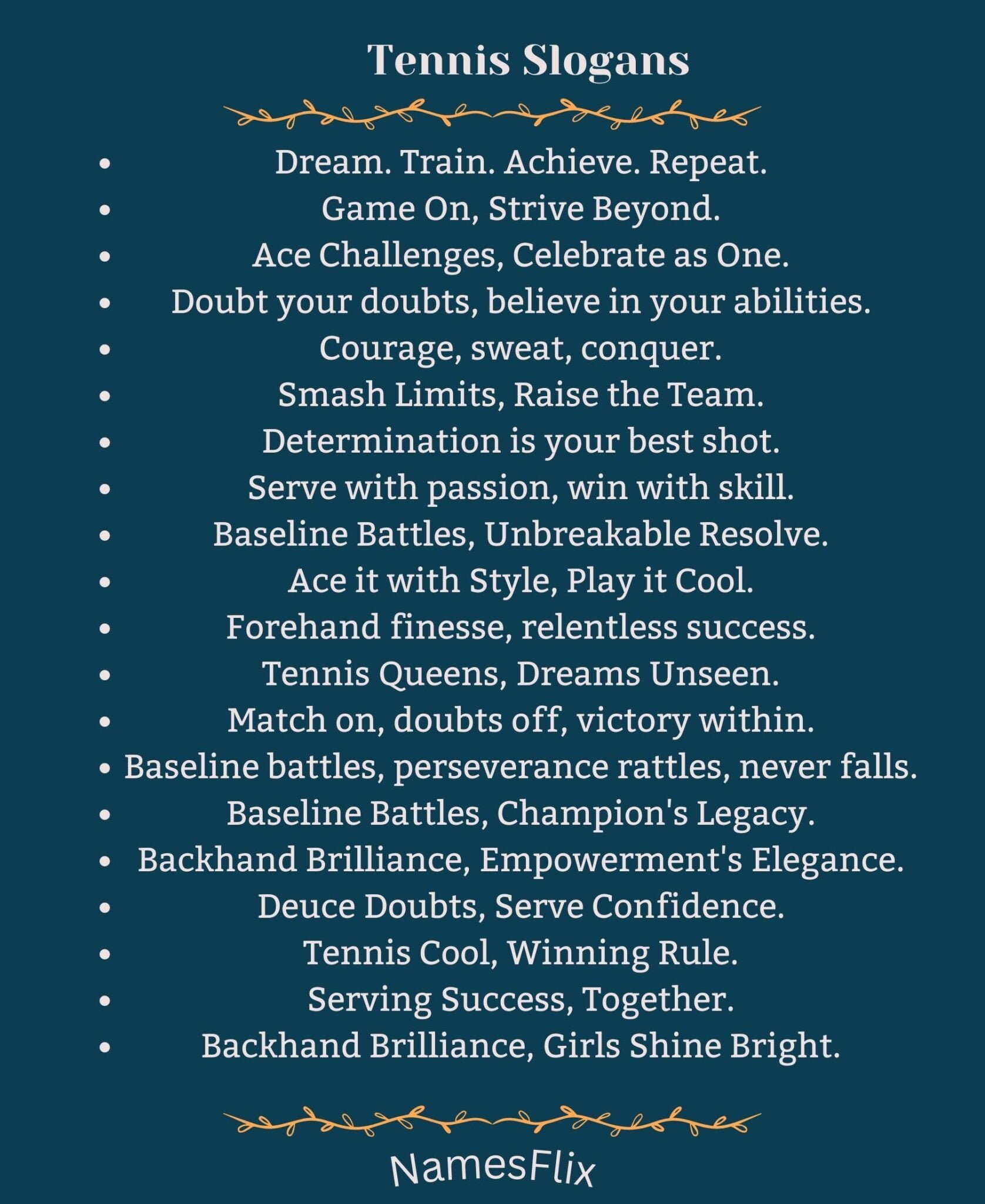 700+ Tennis Slogans to Smash the Competition with Winning