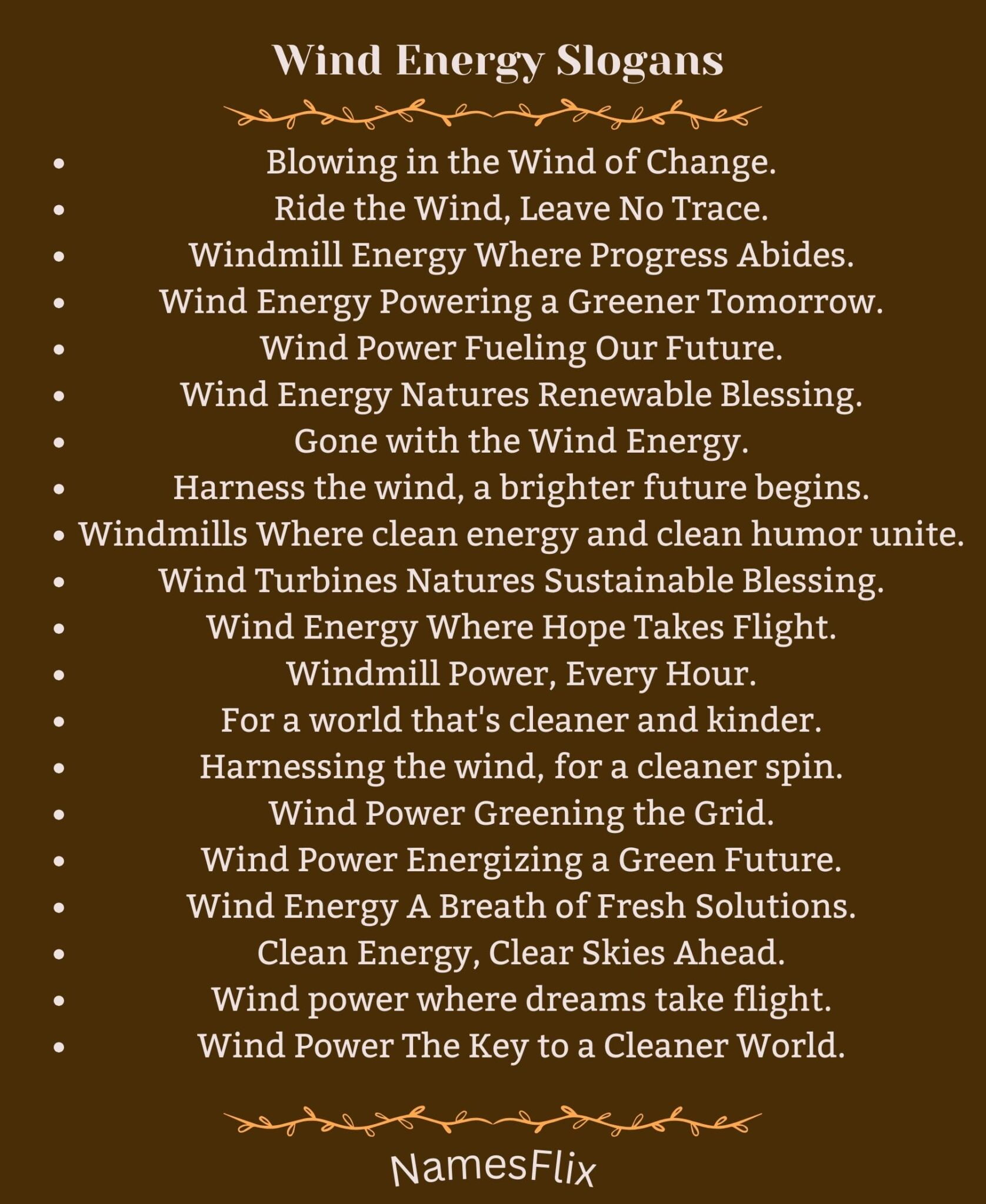 515+ Wind Energy Slogans, Sayings and Taglines