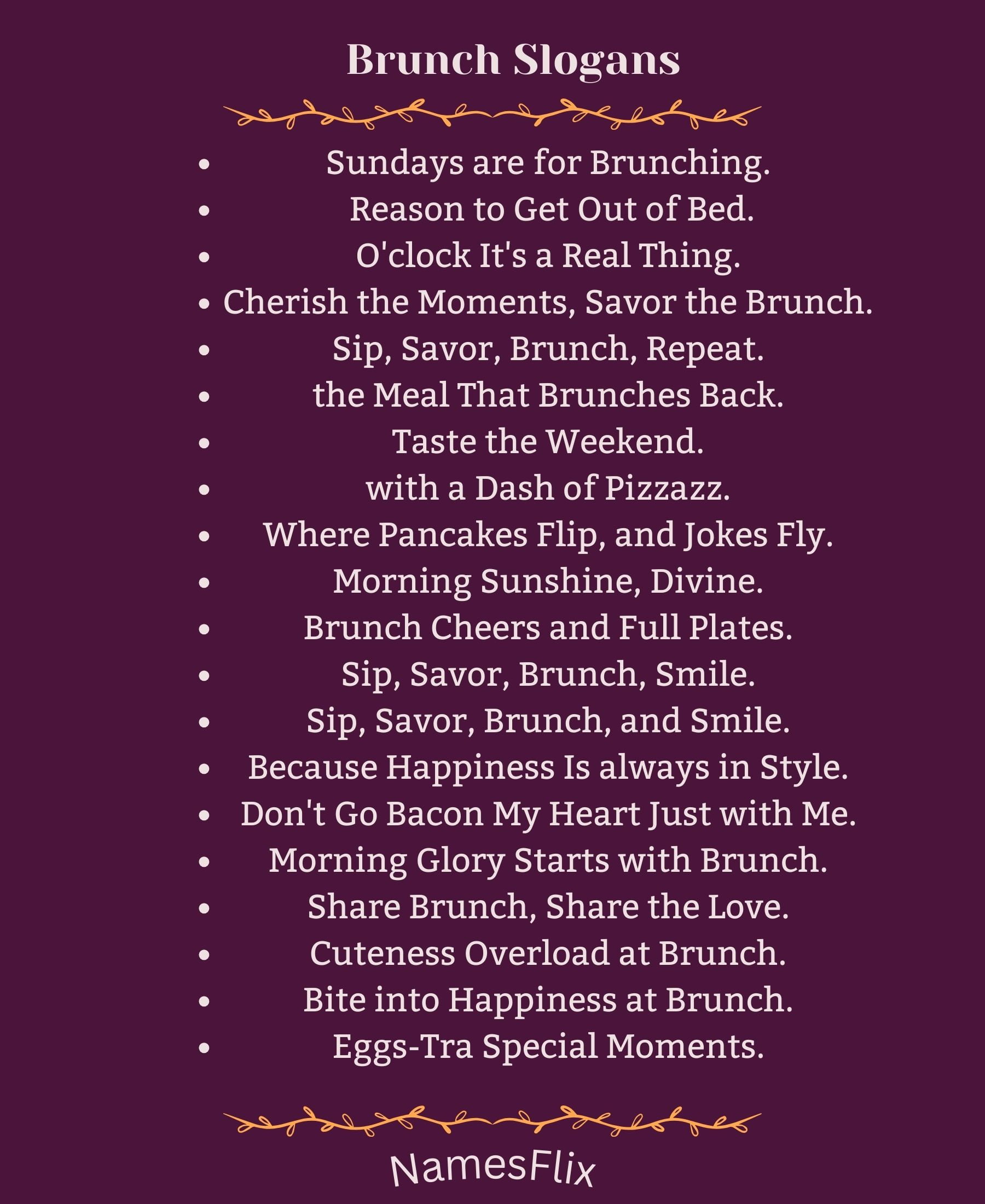 580+ Brunch Slogans, Sayings & Taglines for a Perfect Morning