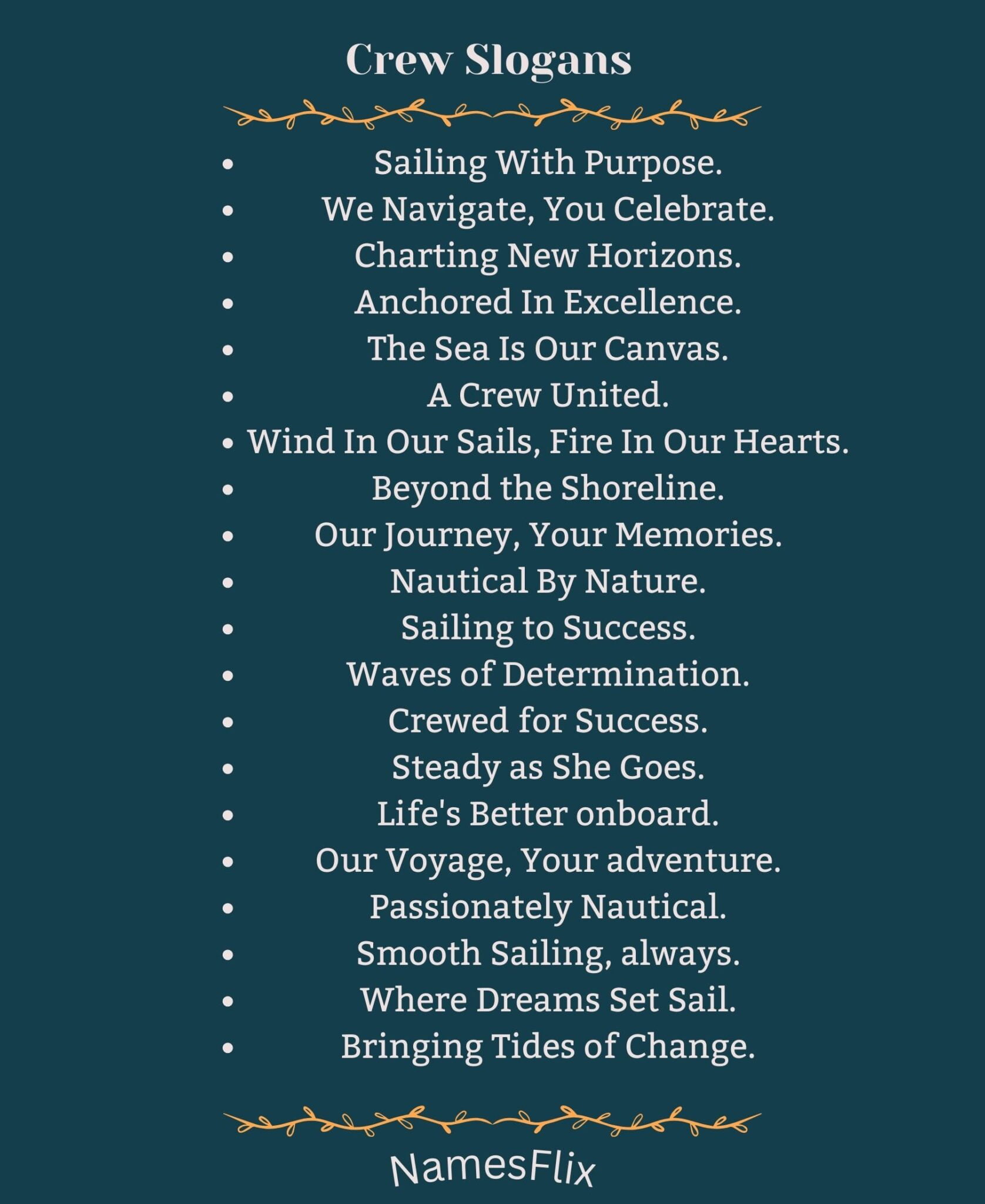 565+ Best Crew Slogans, Sayings & Taglines Ideas