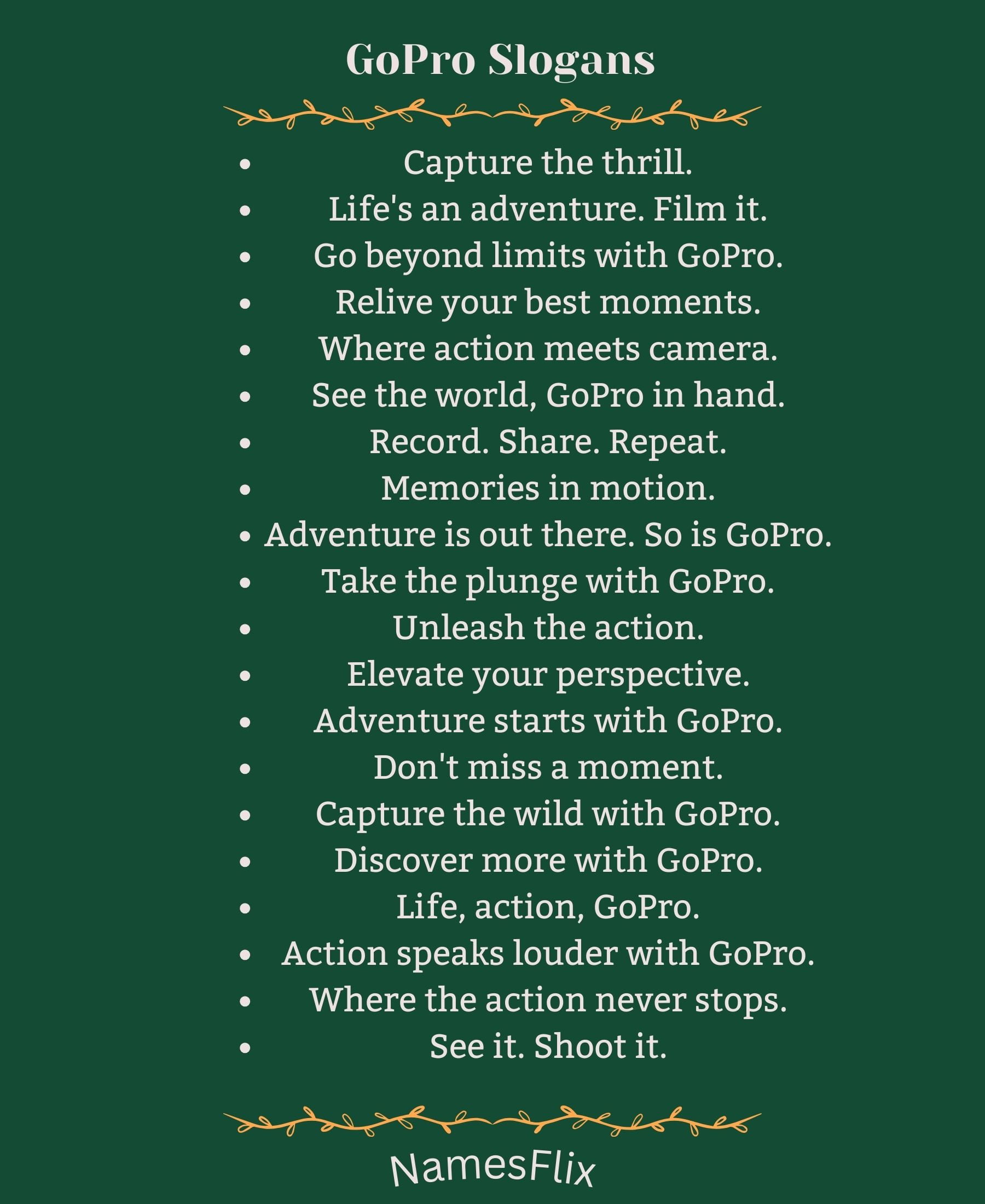 795+ Catchy GoPro Slogans That Capture Adventure