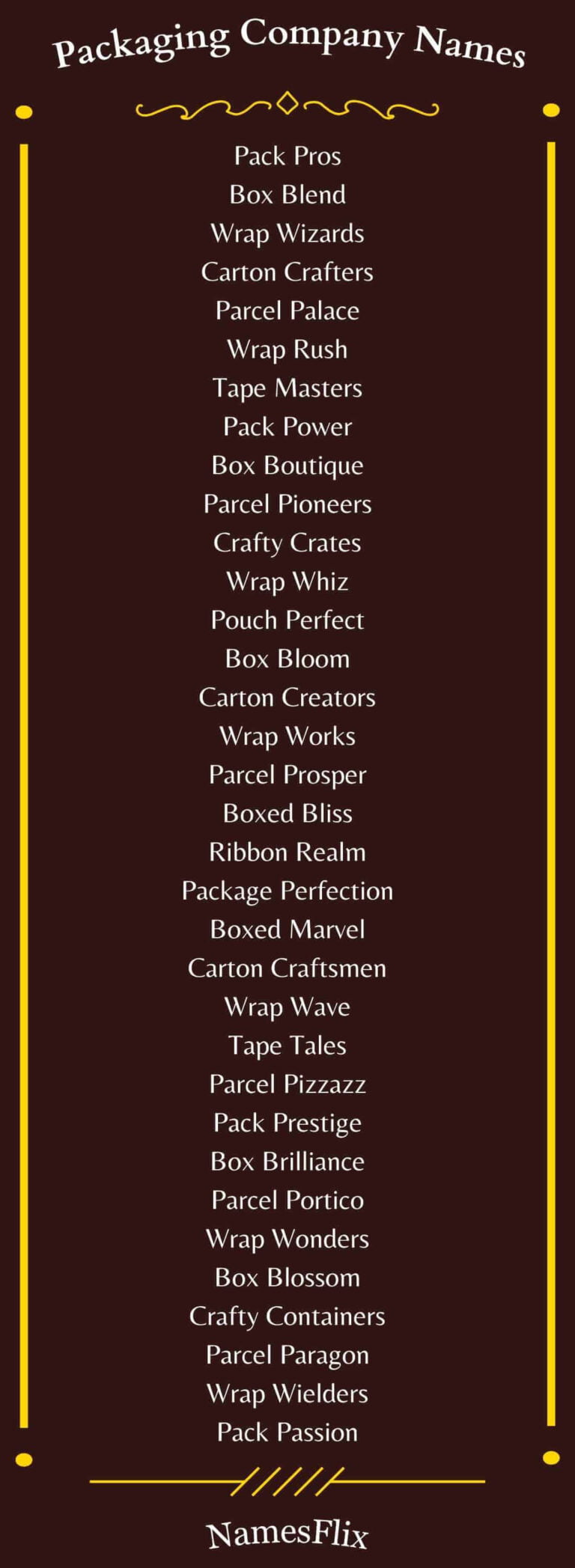 1000+ Packaging Company Names That Transform Market Image