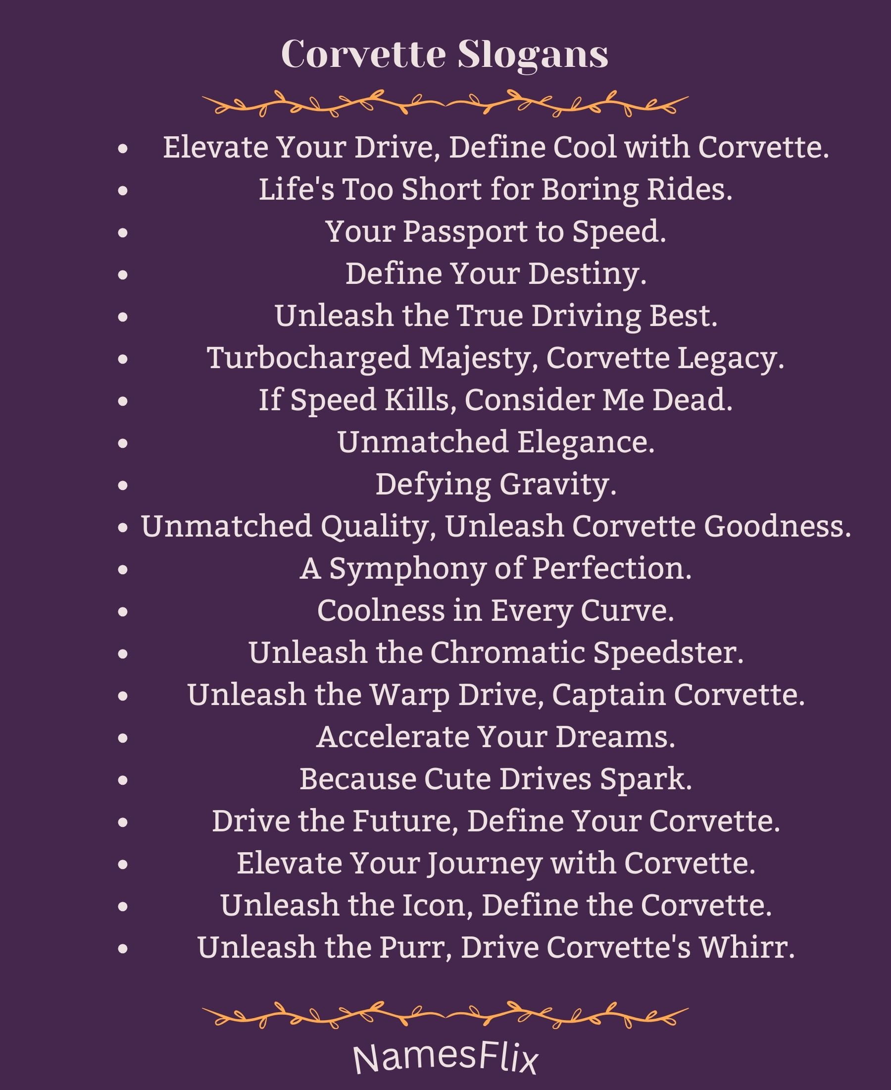 505+ Cool Corvette Slogans, Sayings & Taglines Ideas