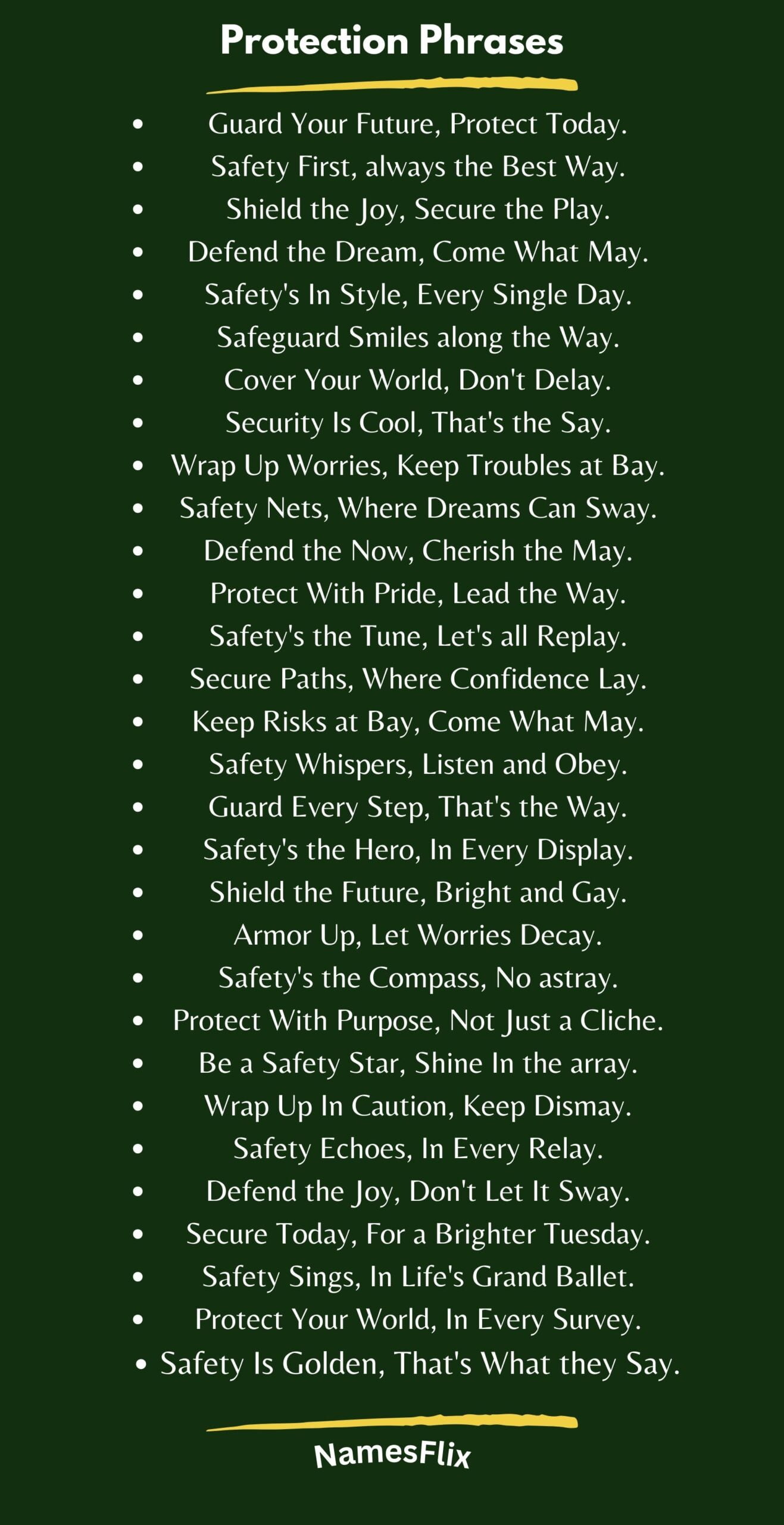 750+ Cool Protection Slogans, Sayings And Taglines