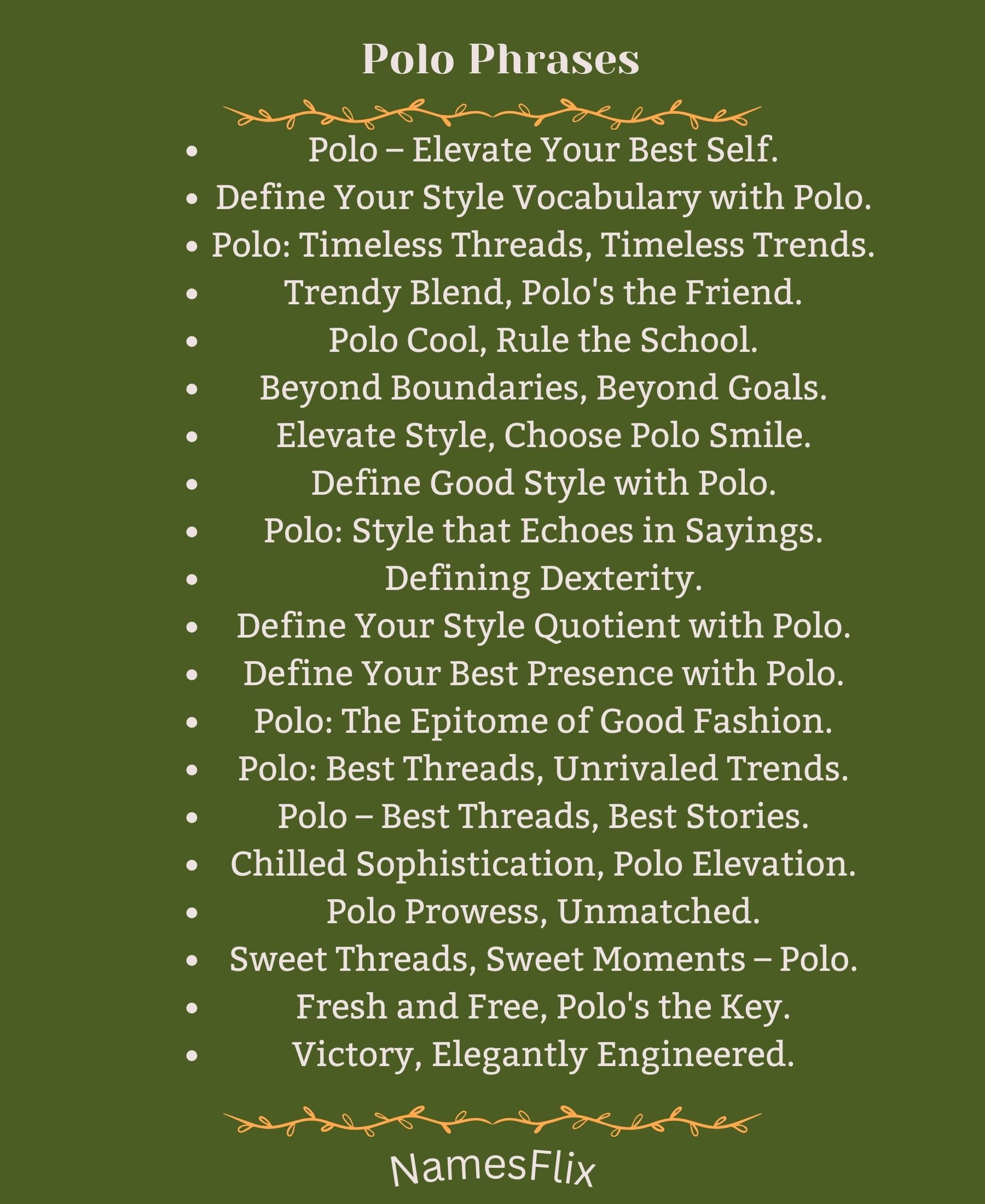 550+ Catchy Polo Slogans, Sayings and Taglines Ideas